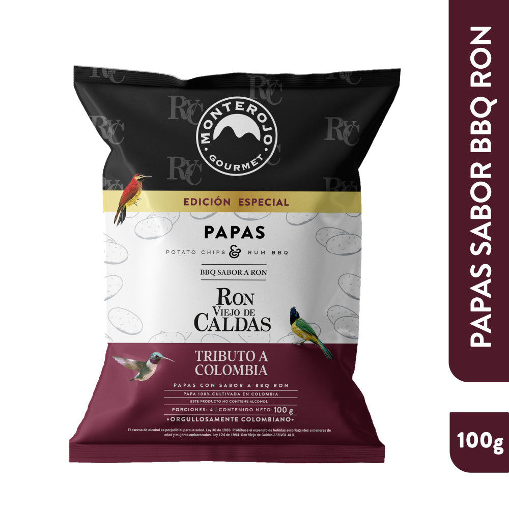 Papas BBQ con Ron 1 Pack 100g | MonteRojo