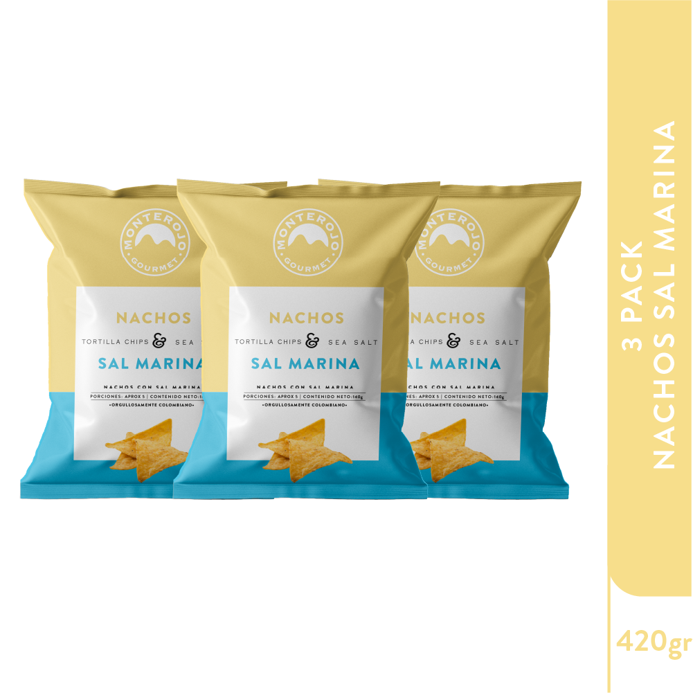 3 Pack Nachos Sal Marina 420 gr